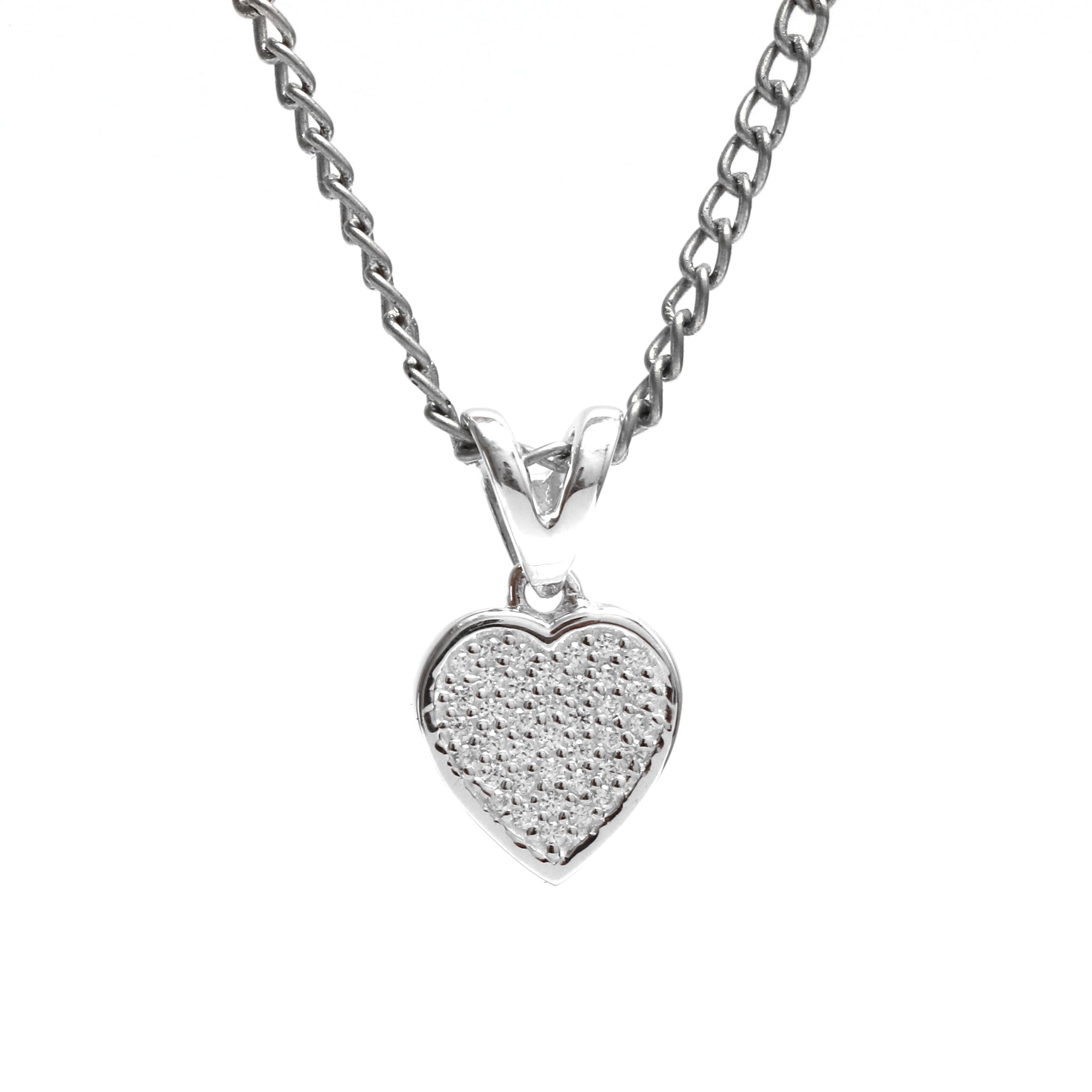Hiflyer Jewels Heart Design Gemstone Pendant, Iced Out Jewelry For Her